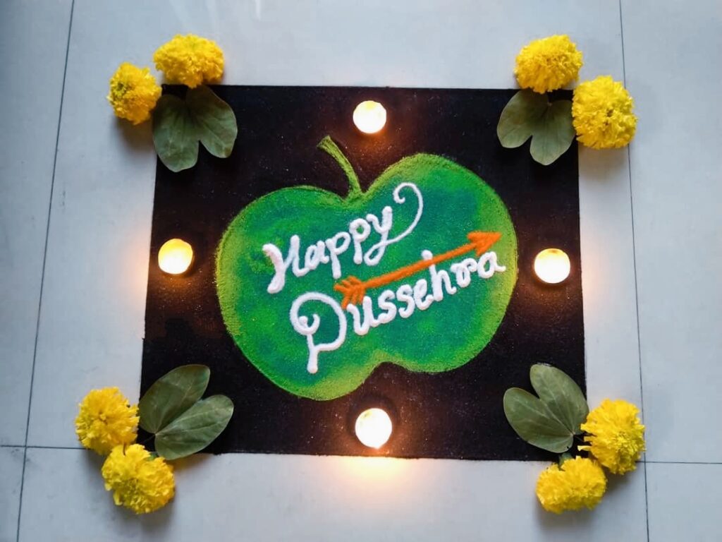 Best 10+ New Dussehra Rangoli » Mixing Images
