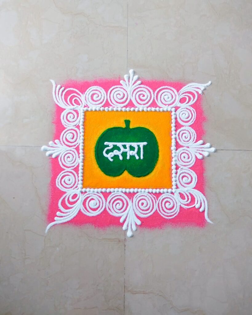 Best 10+ New Dussehra Rangoli » Mixing Images