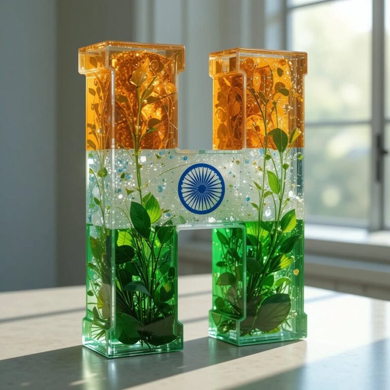 A To Z Indian Flag Alphabet DP Images – Transparent 3D Tiranga Letters ...